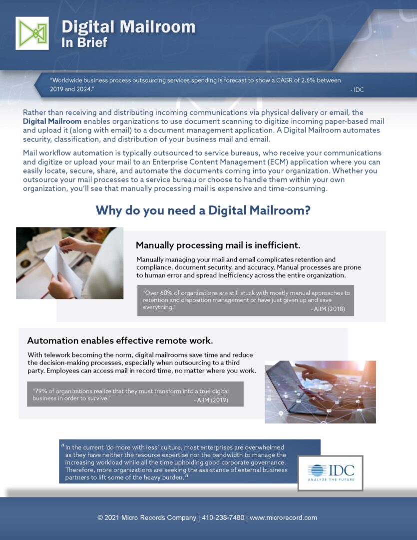 Digital Mail Services - Micro Records Company, Inc.